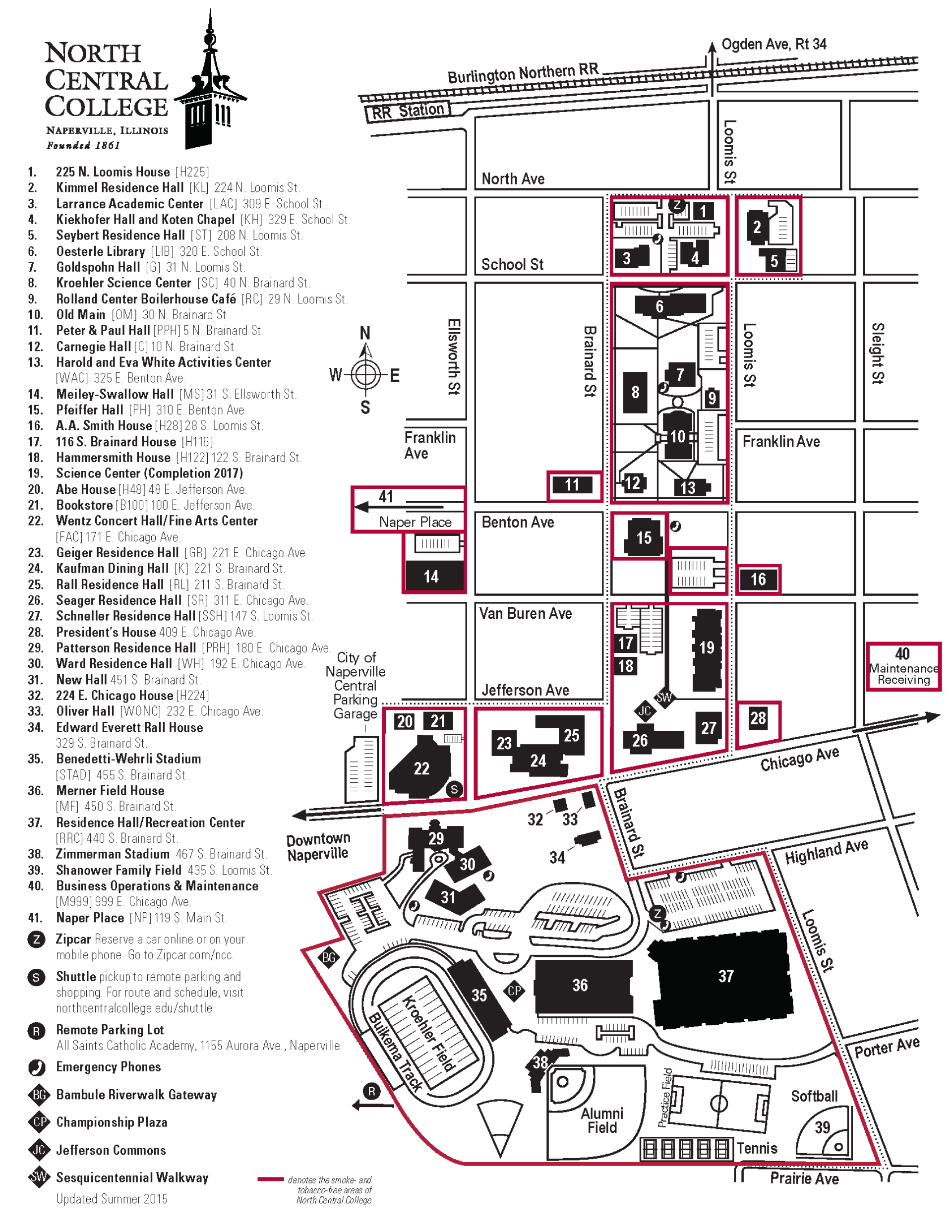 North Central College Campus Map – Map Vector North Central College Campus Map – Map Vector