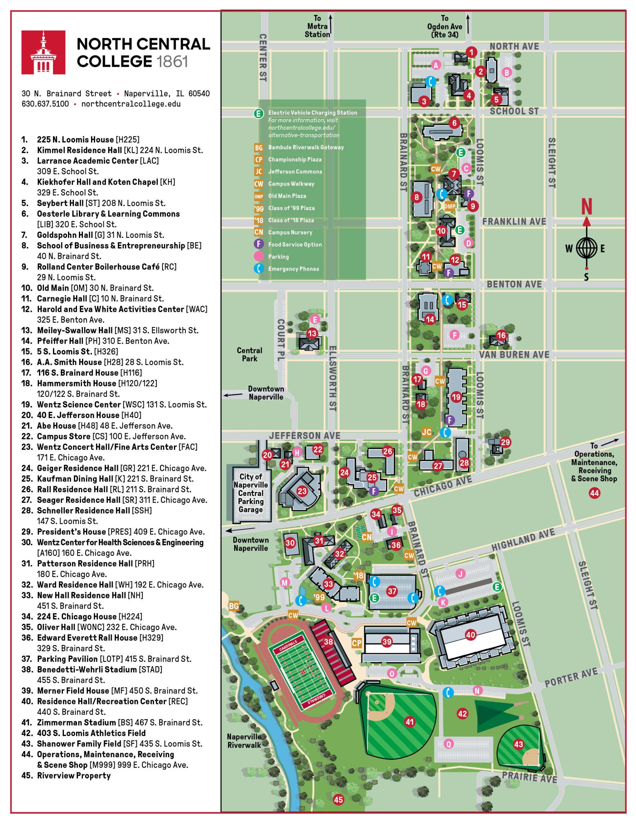 Campus Map | North Central College